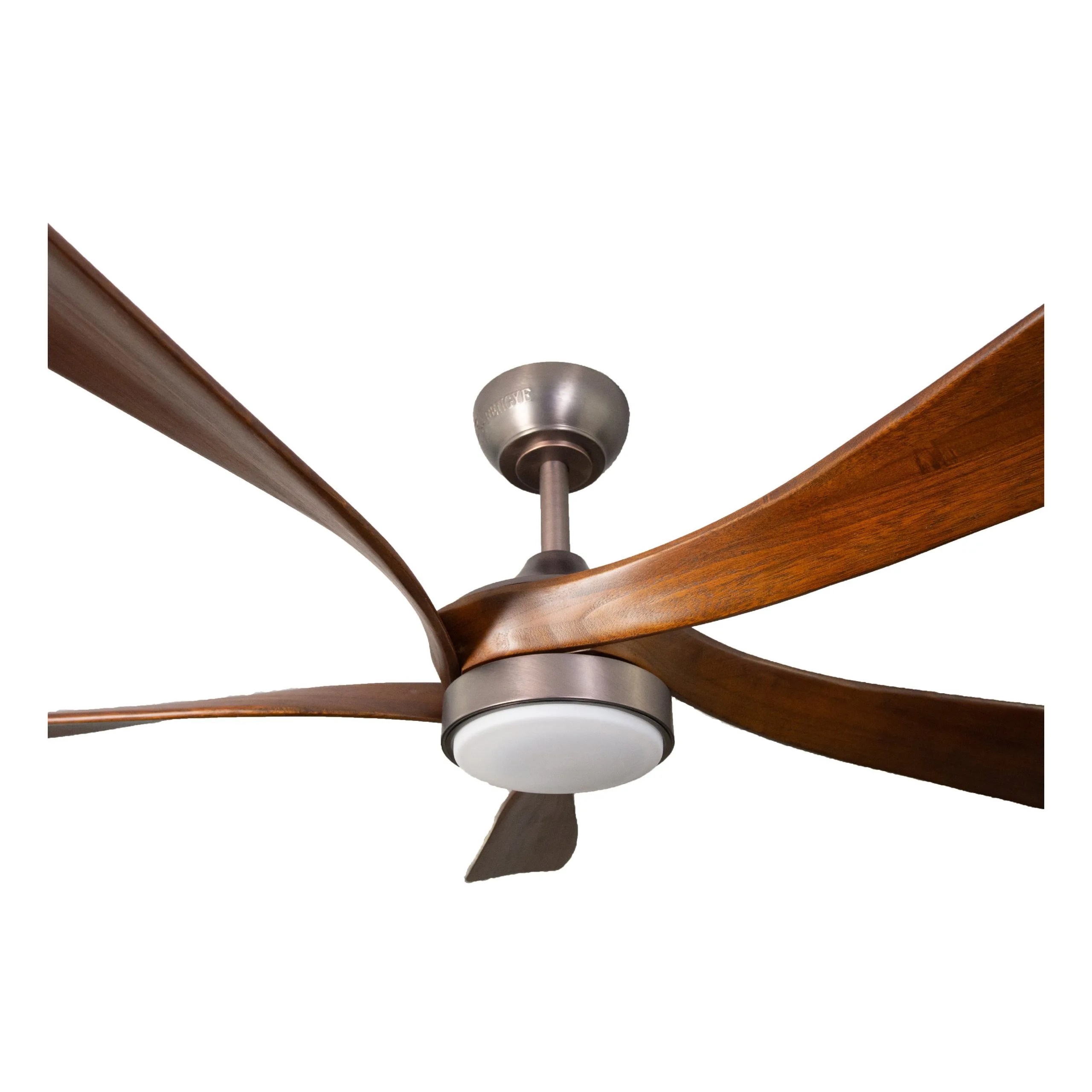 Quạt trần đèn 5 cánh gỗ phòng khách hiện đại Fengye F516-OB