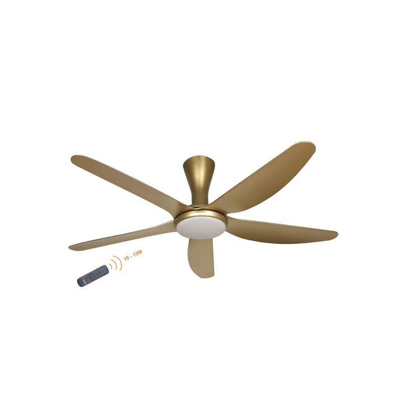 Quạt trần đèn 5 cánh màu đồng ánh kim Asia QT10-VD
